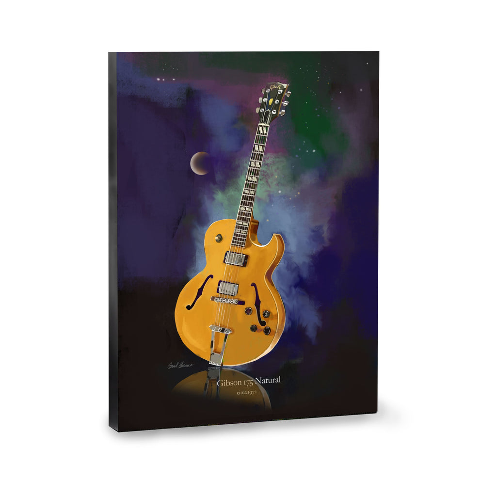 Gibson 175 Natural 1972 Wall Art Canvas Print – Guitar Fine Art